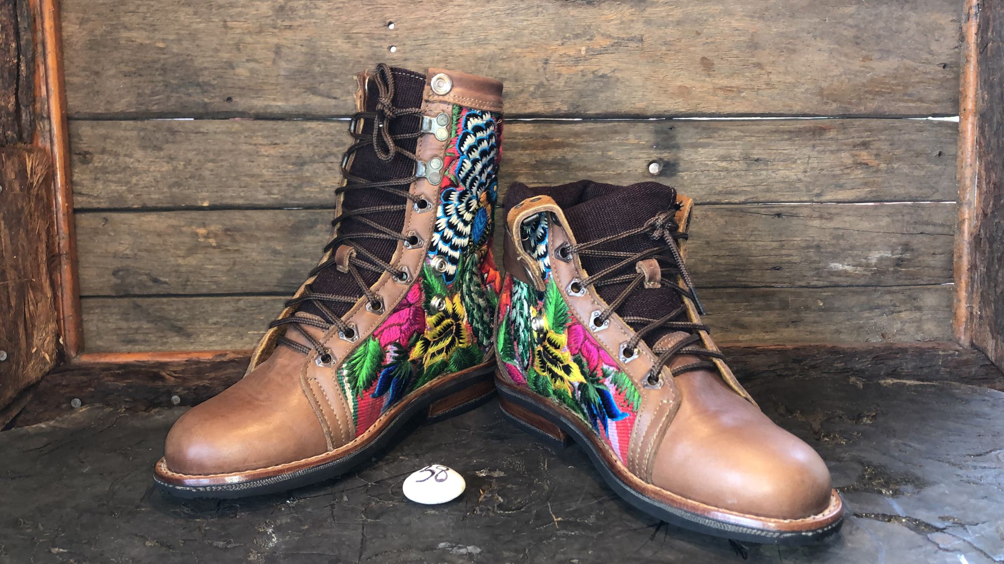 Size 38 Gypsy Boots - Bird of Paradise