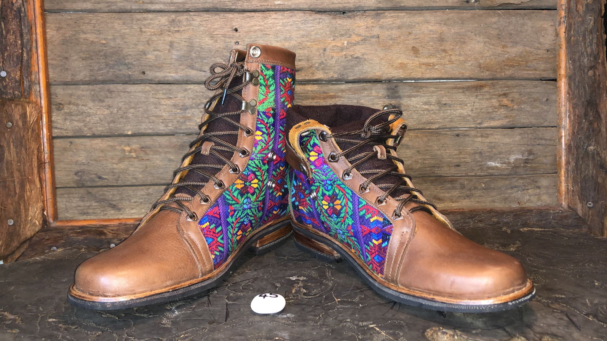Size 45 Gypsy Boots - Leafy Garden
